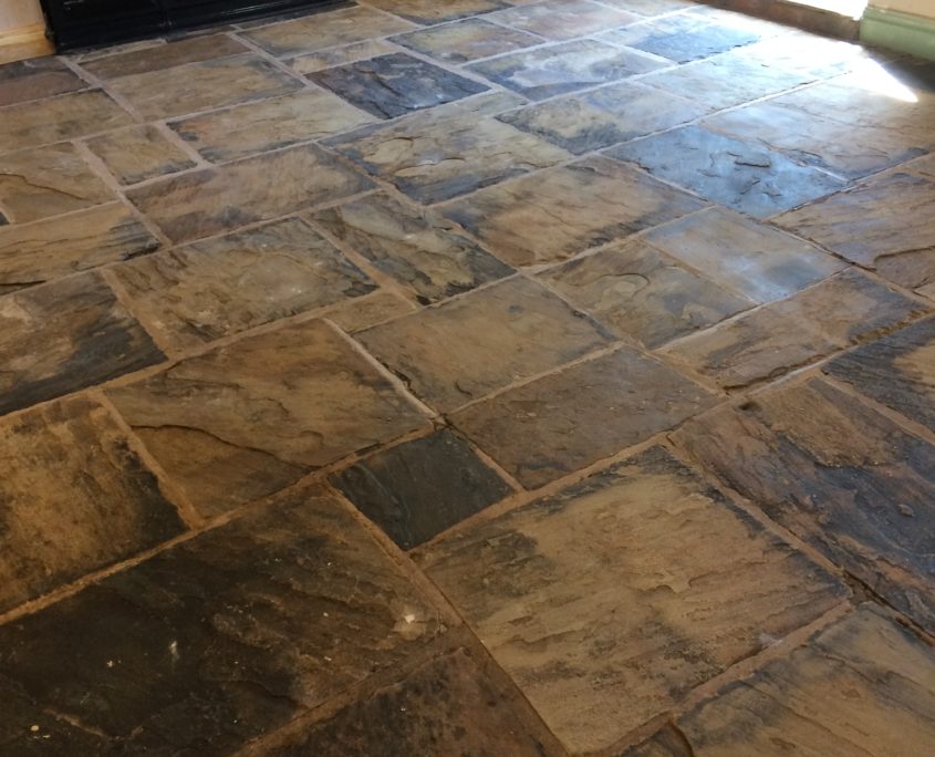 Yorkstone Flagstone floor in Glossop, High Peak, Derbyshire - Tile ...